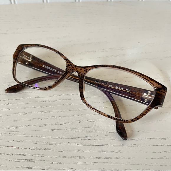Versace | Accessories | Versace Ve372 Lizard Brown Eyeglasses | Poshmark